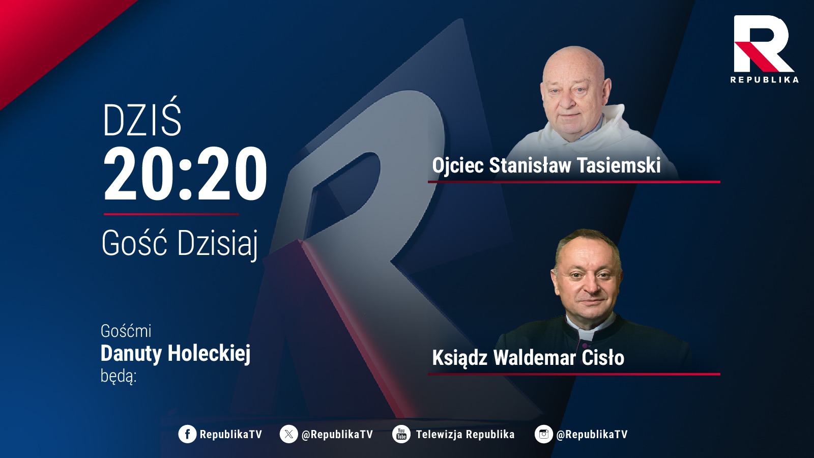 "Gość Dzisiaj" w Telewizji Republika. Dziś o godz. 20:20. Zapraszamy!